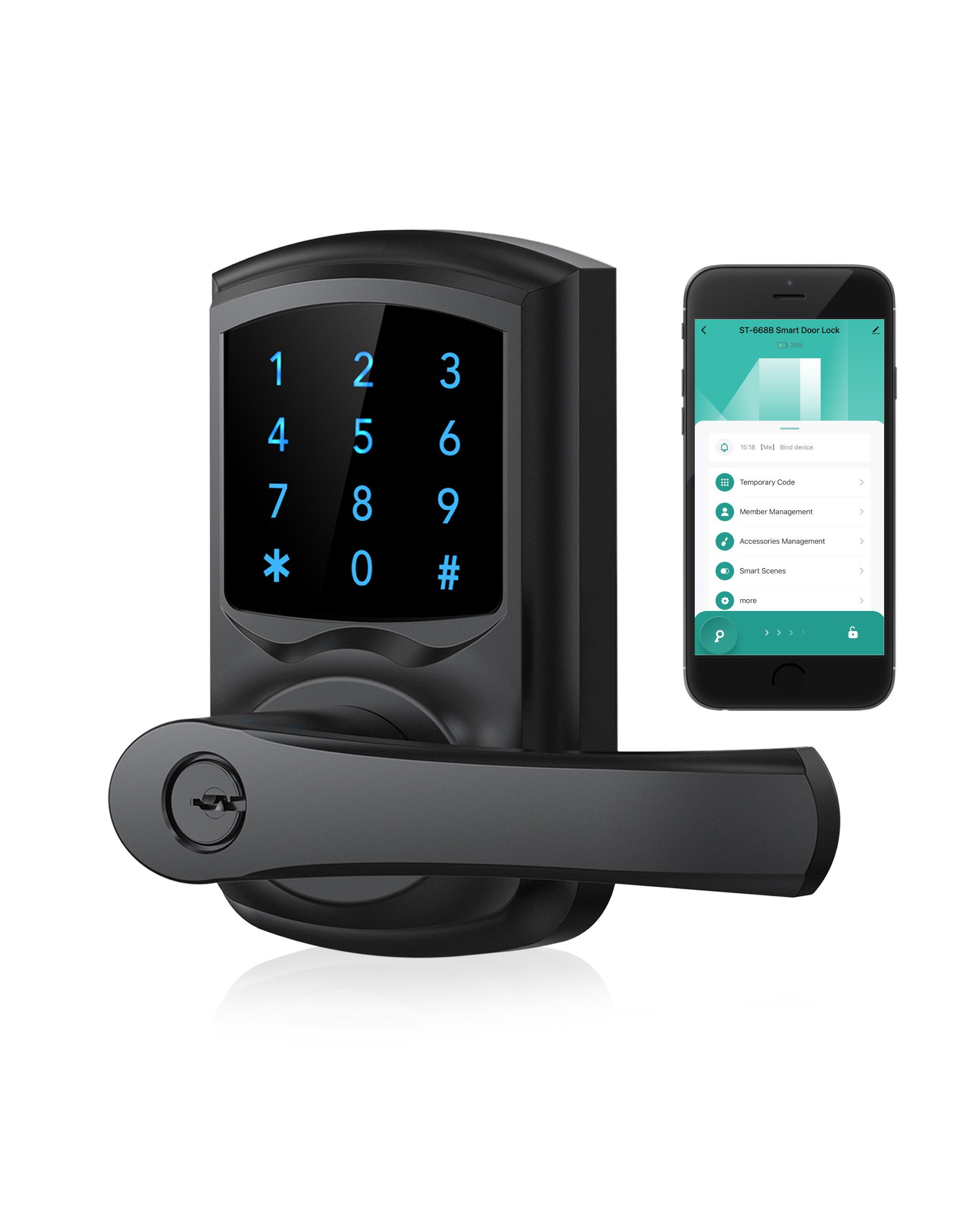 669B Smart Door Lock with Handle App Control – Hidalife